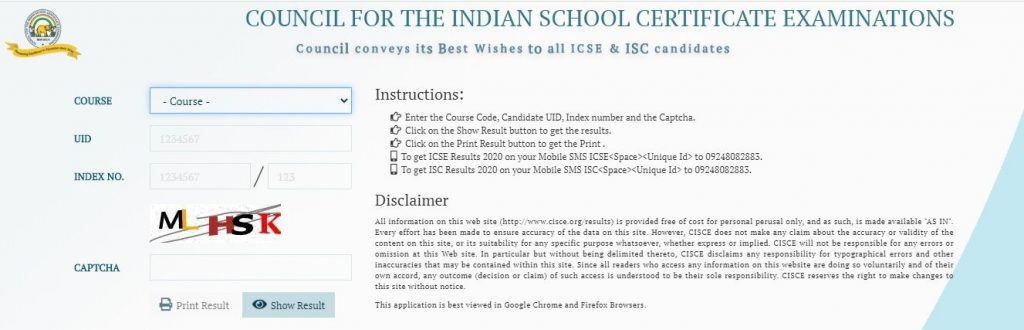 www.cisce.org Result 2020 (Released) ICSE 10th & ISC 12th Board Name ...